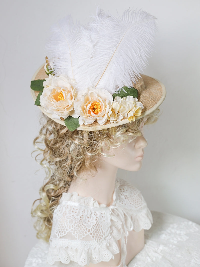 Elegant Large Flower Fasinator Hat