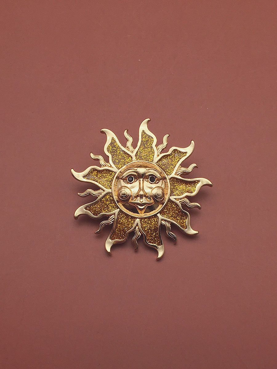 Golden Sun Brooch